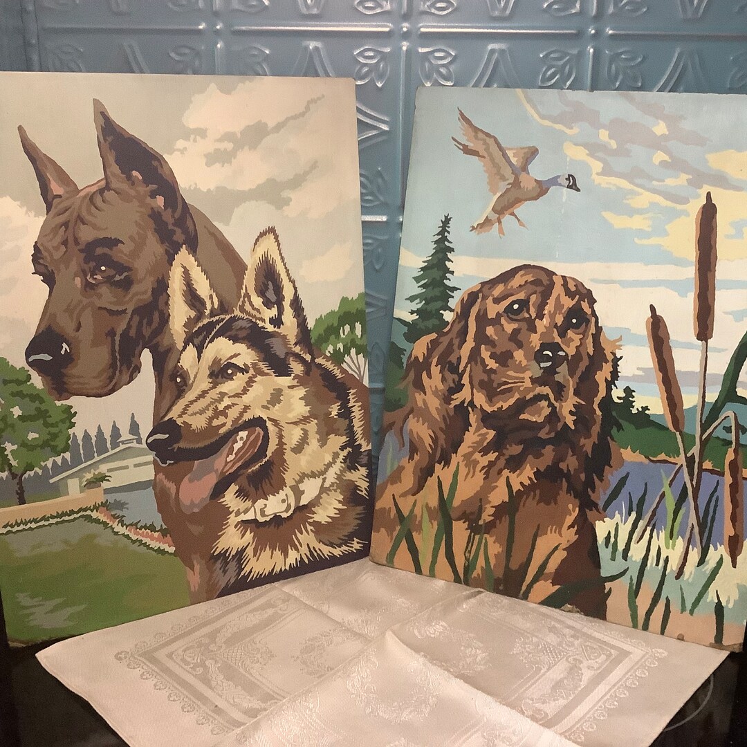 Paint by Number Dogs - Etsy