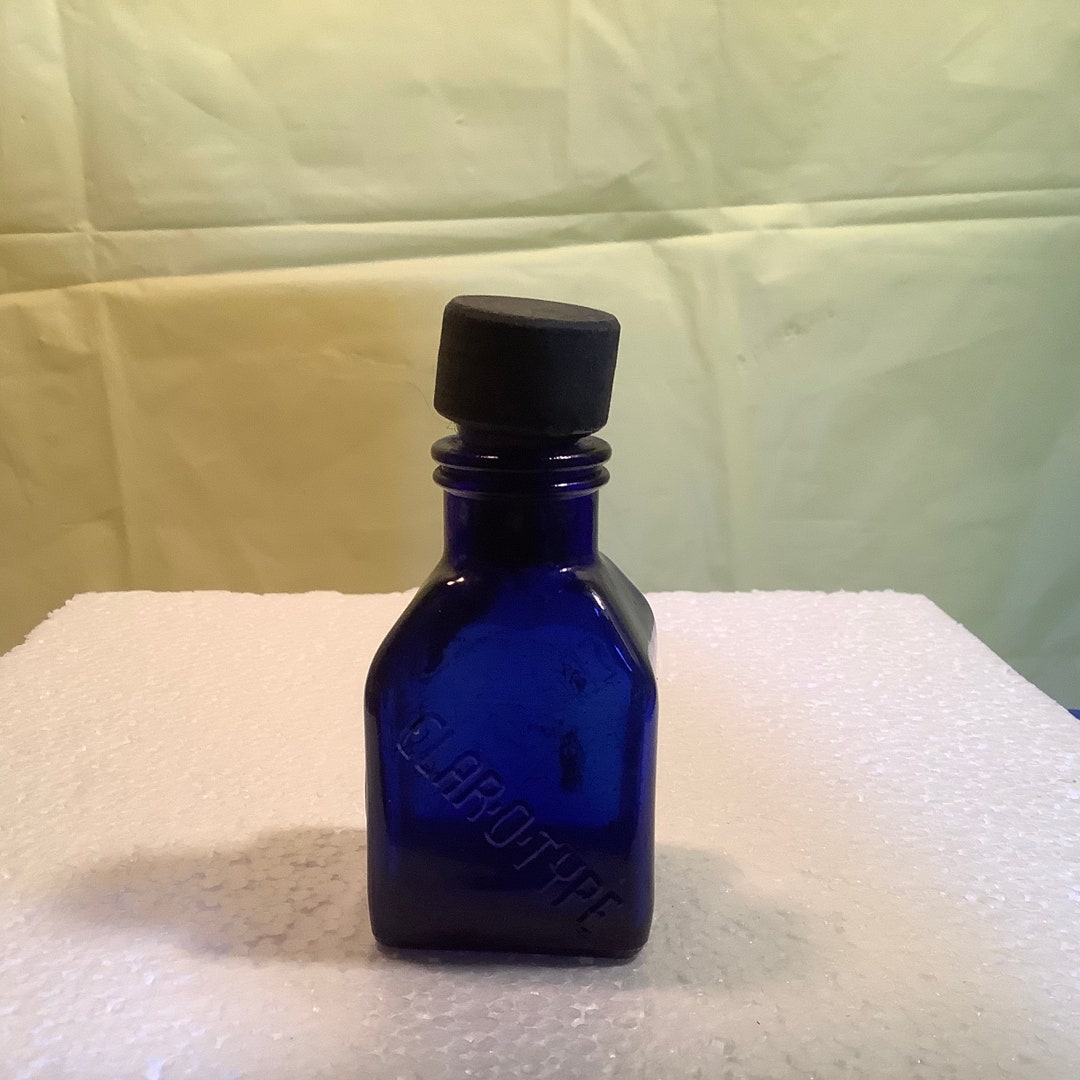 Cobalt Blue Clar-o-type Bottle - Etsy