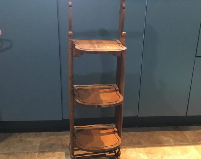Wood 3 Tier Folding Plant Stand - Etsy