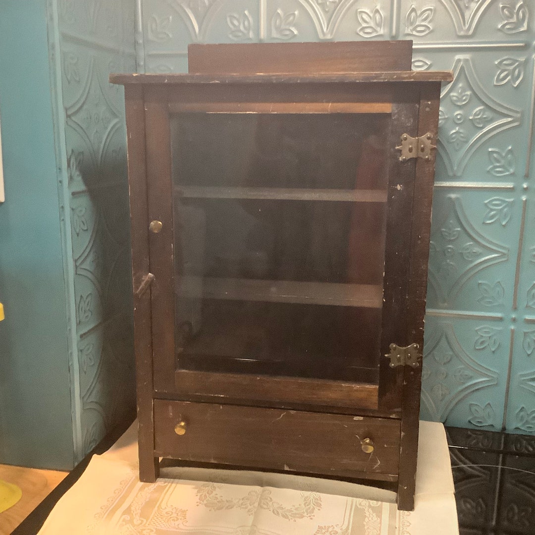 Small Glass Door Cabinet - Etsy