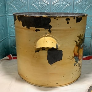 Large Galvanized Container Artist Painted - Etsy