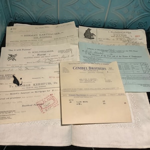 1930s Paper Receipts - Etsy