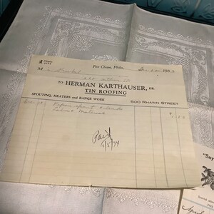 1930s Paper Receipts - Etsy