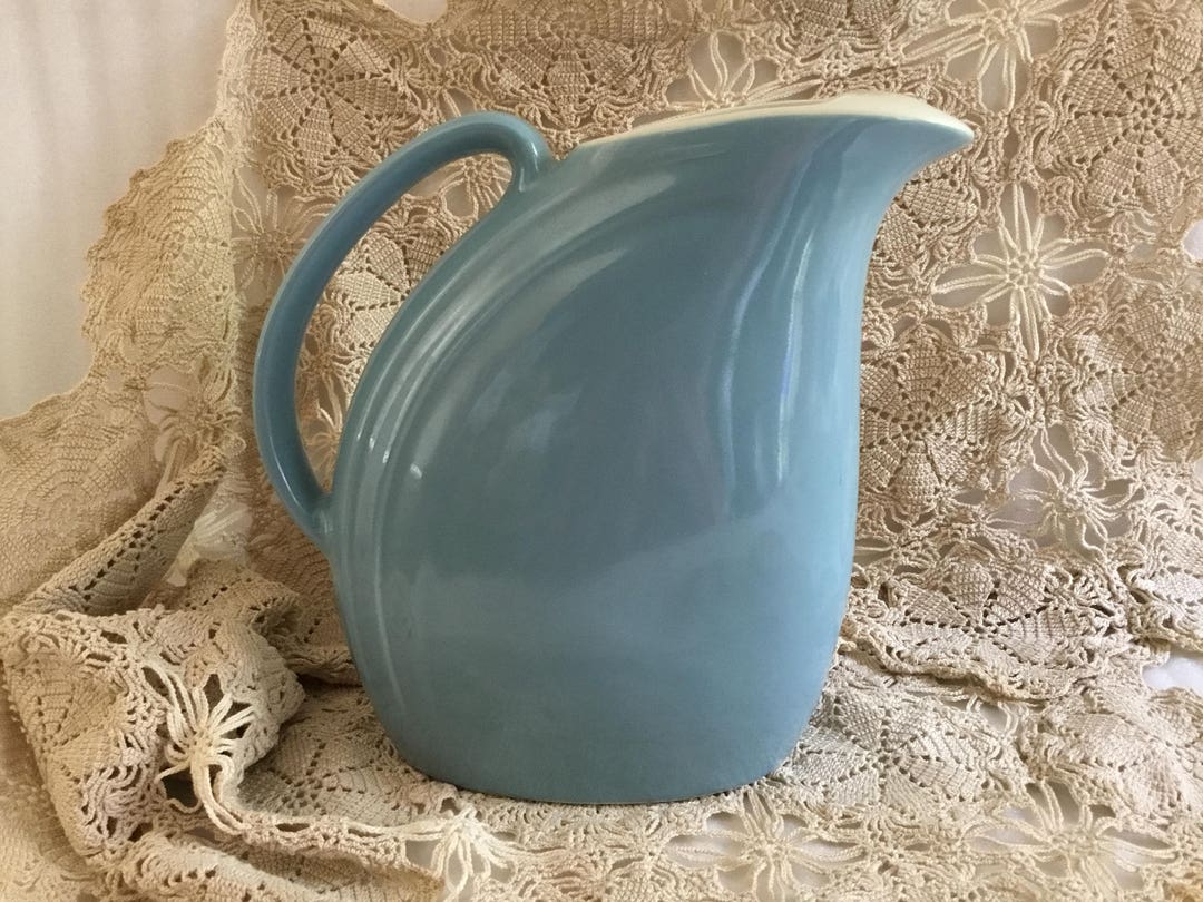 Blue Hall Pitcher, Art Deco Design "nora" - Etsy