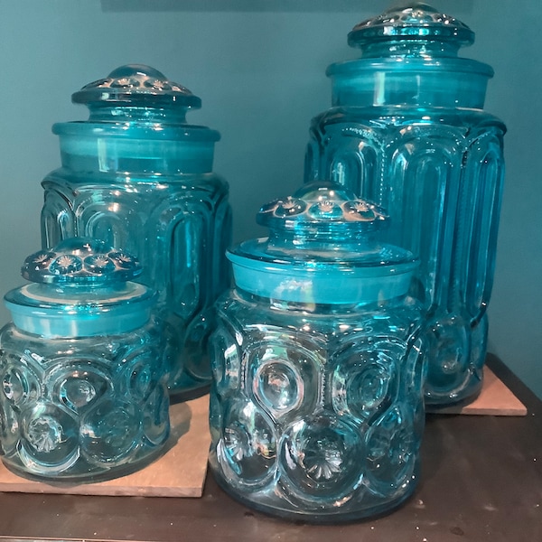Blue Canisters - Etsy