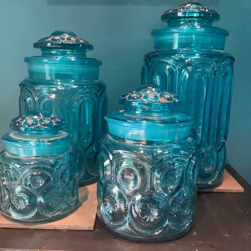 Blue Canisters - Etsy