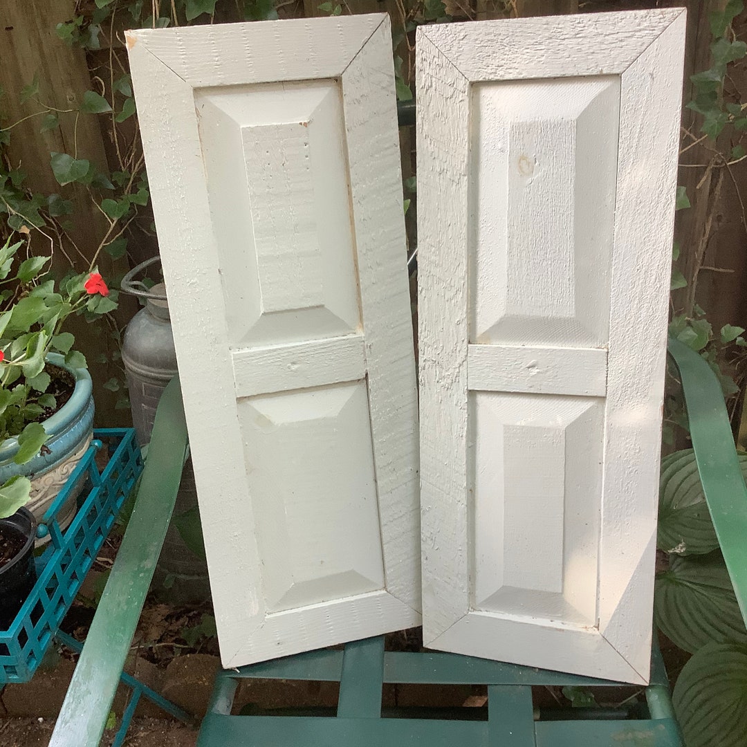 Set of Small Solid Wood Shutters - Etsy
