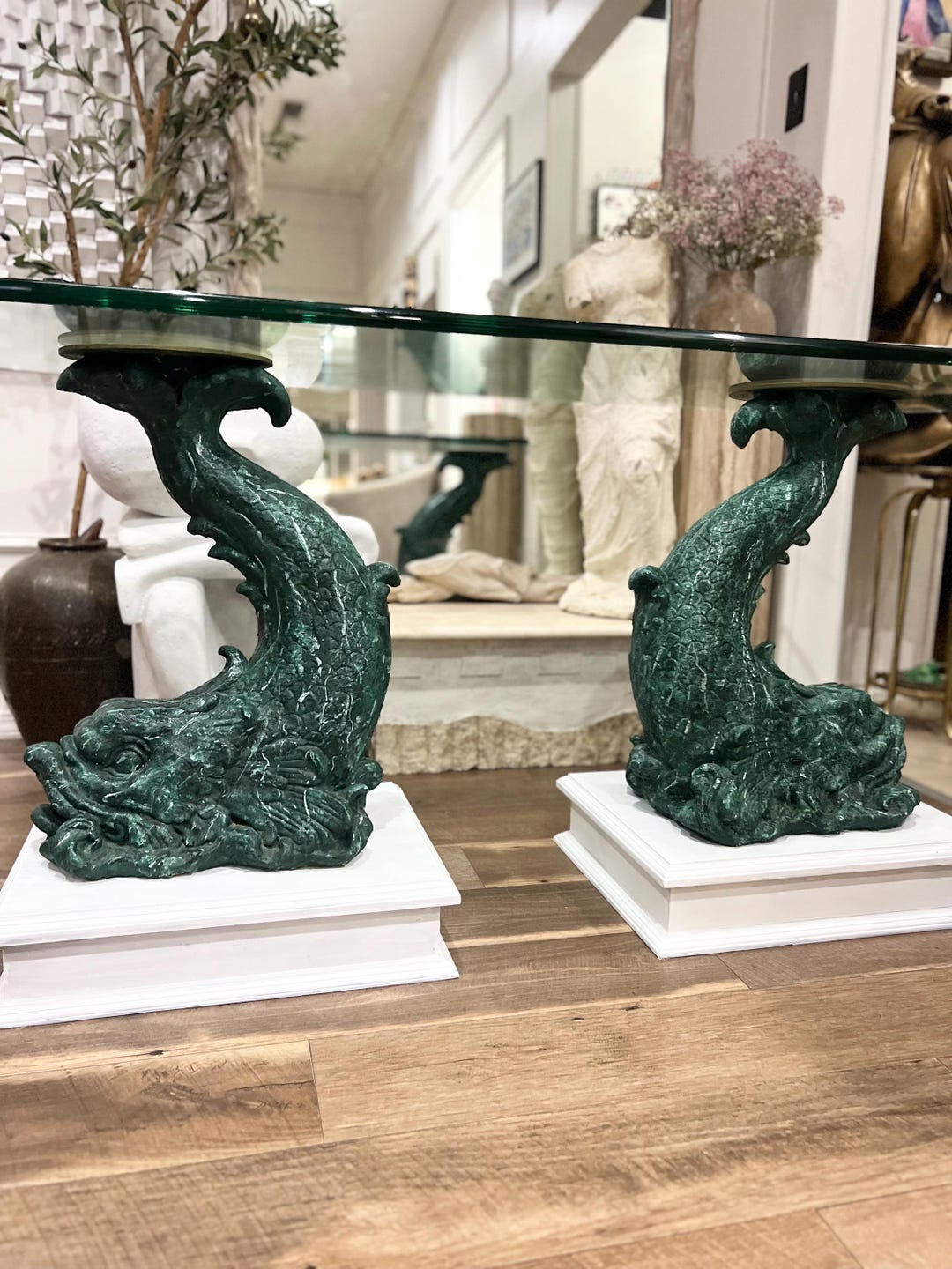 RARE Vintage Italian Koi Fish Console Table Hollywood Regency FREE US ...