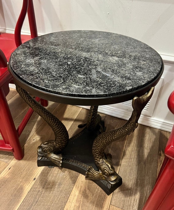 Granite Top Side Table