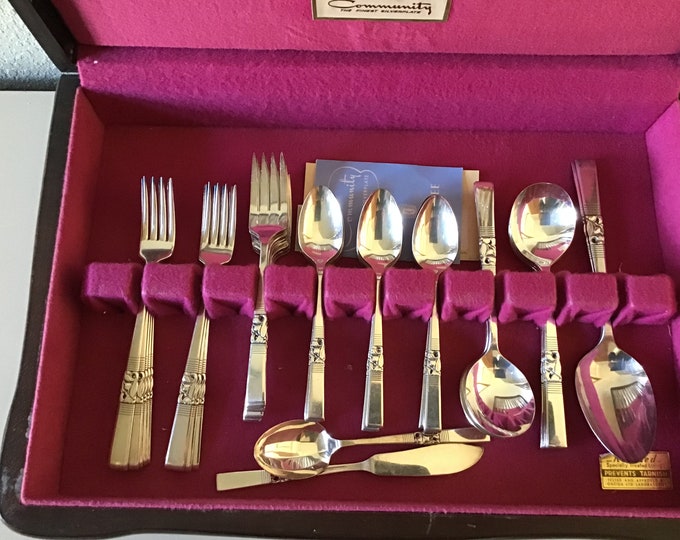 Vintage Community Silver Plate Flatware Set, Morning Star Pattern, 52 ...