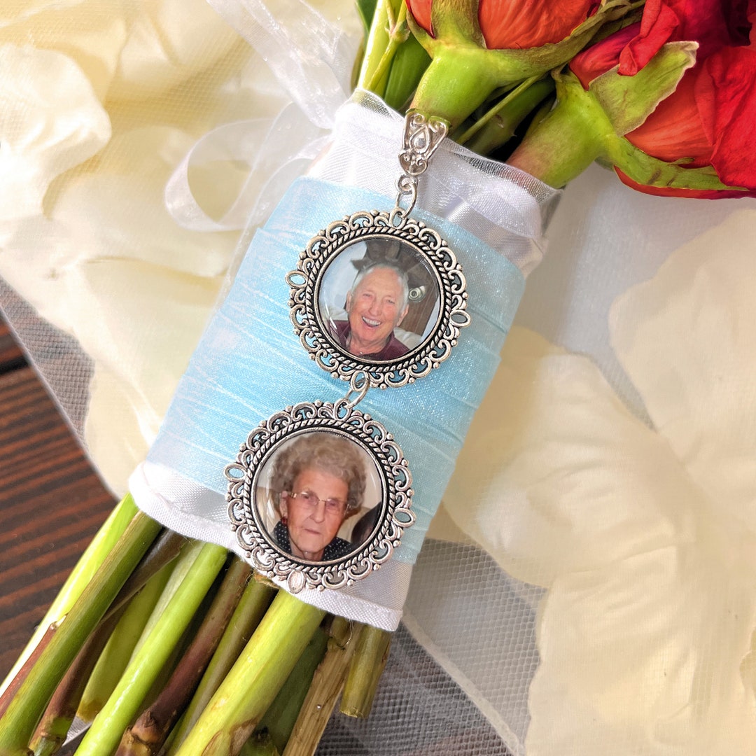 Wedding Memorial Bouquet Charm-photo Bouquet Charm for Bridal Bouquet ...