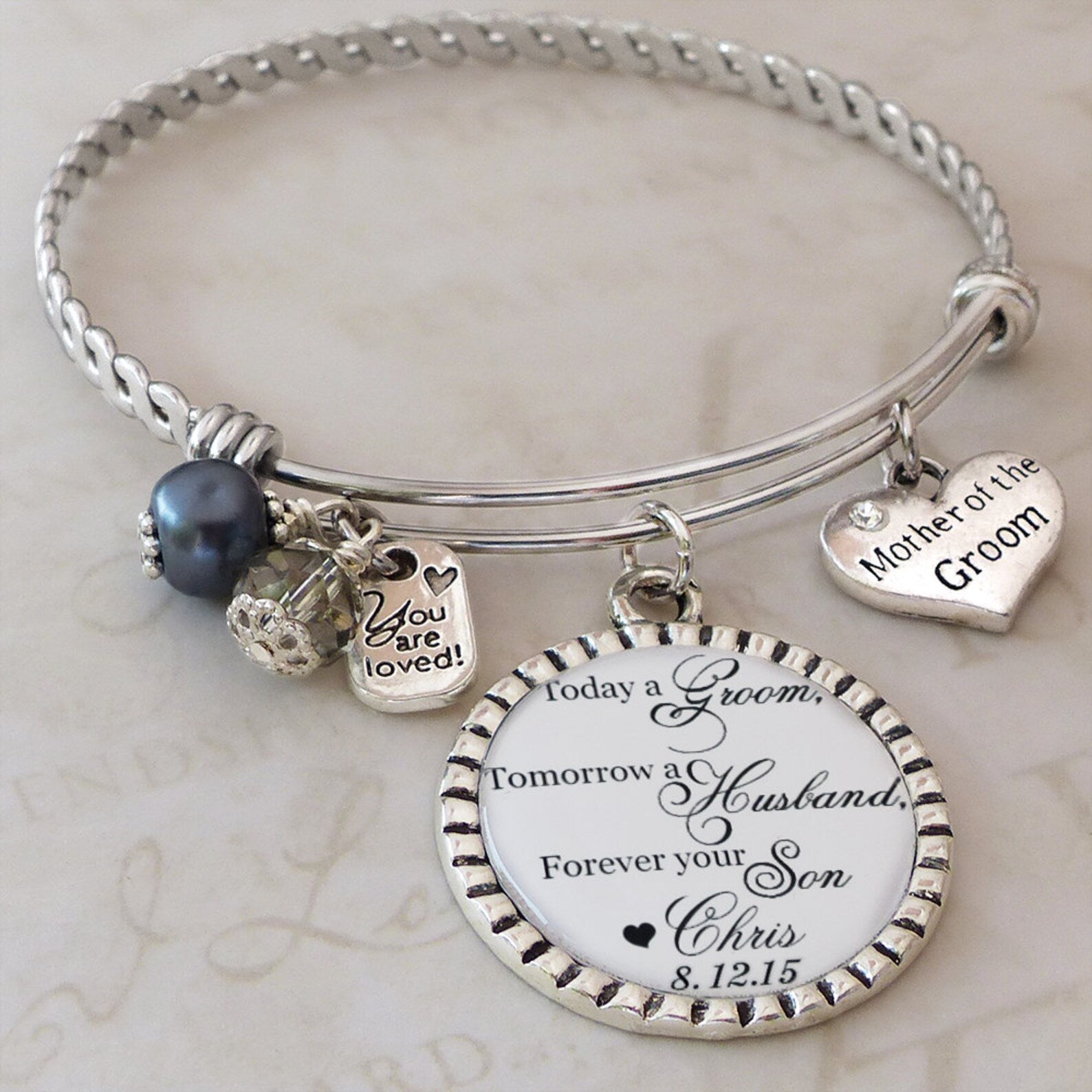Mother of the Bride BRACELET- Gift From Bride- Wedding Bracelet ...