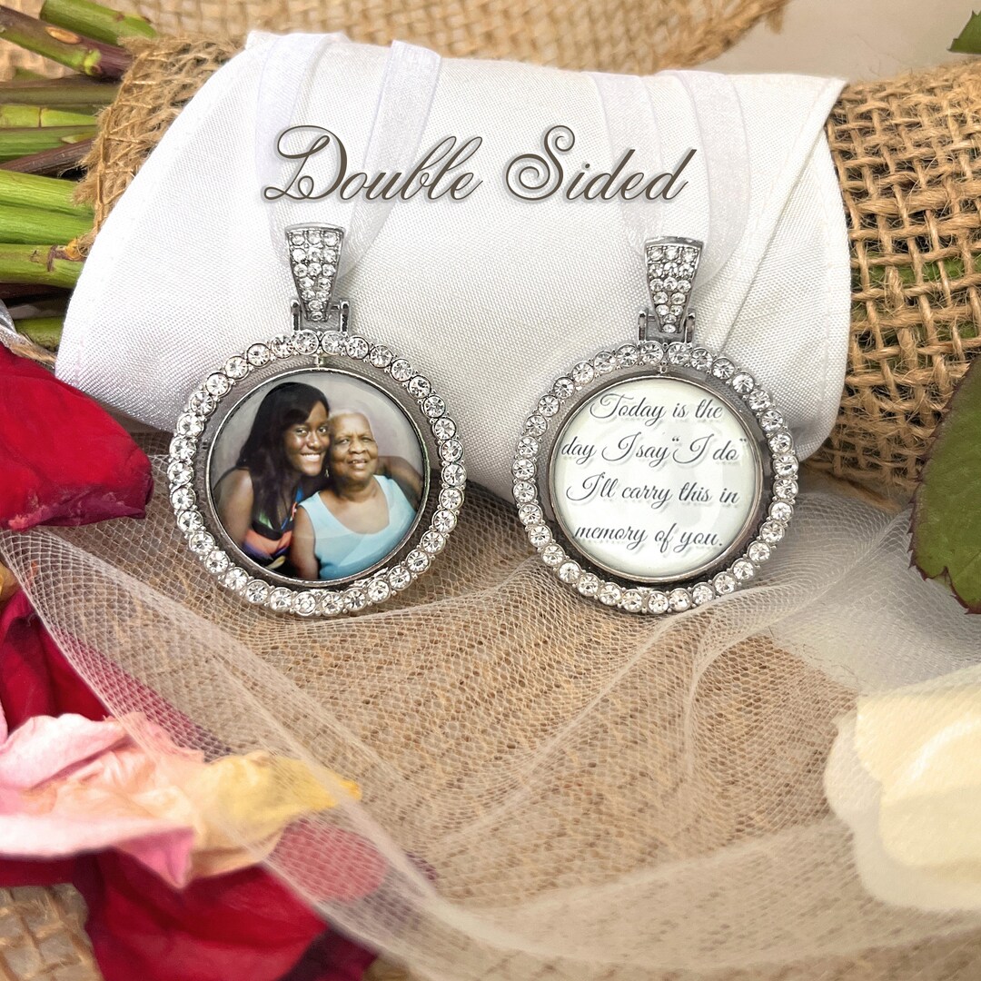 Memorial Photo Bouquet Charm-today is the Day I Say I Do I'll Carry ...