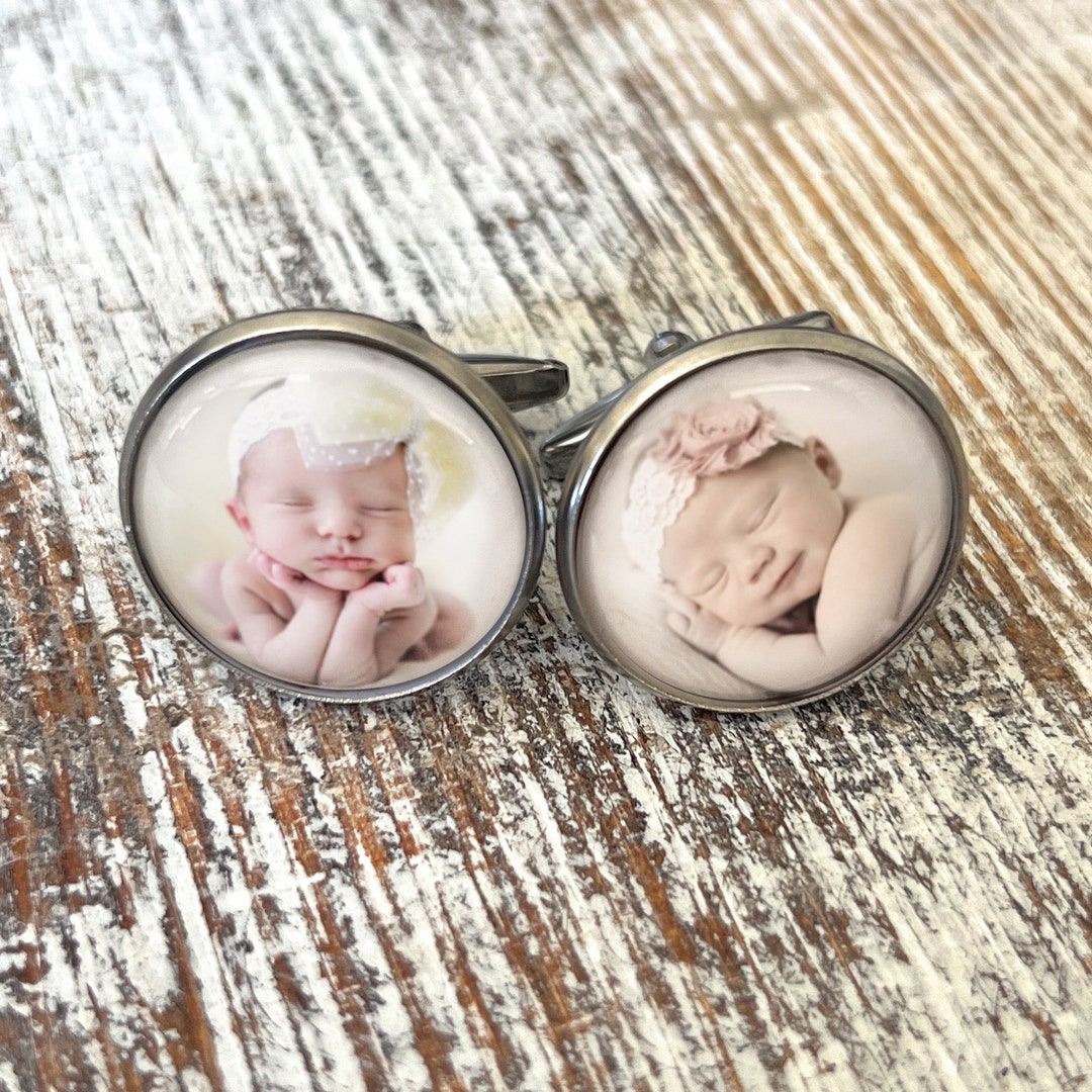 Personalized Photo Cufflinks for Dad-father's Day Gift for Men-birthday ...
