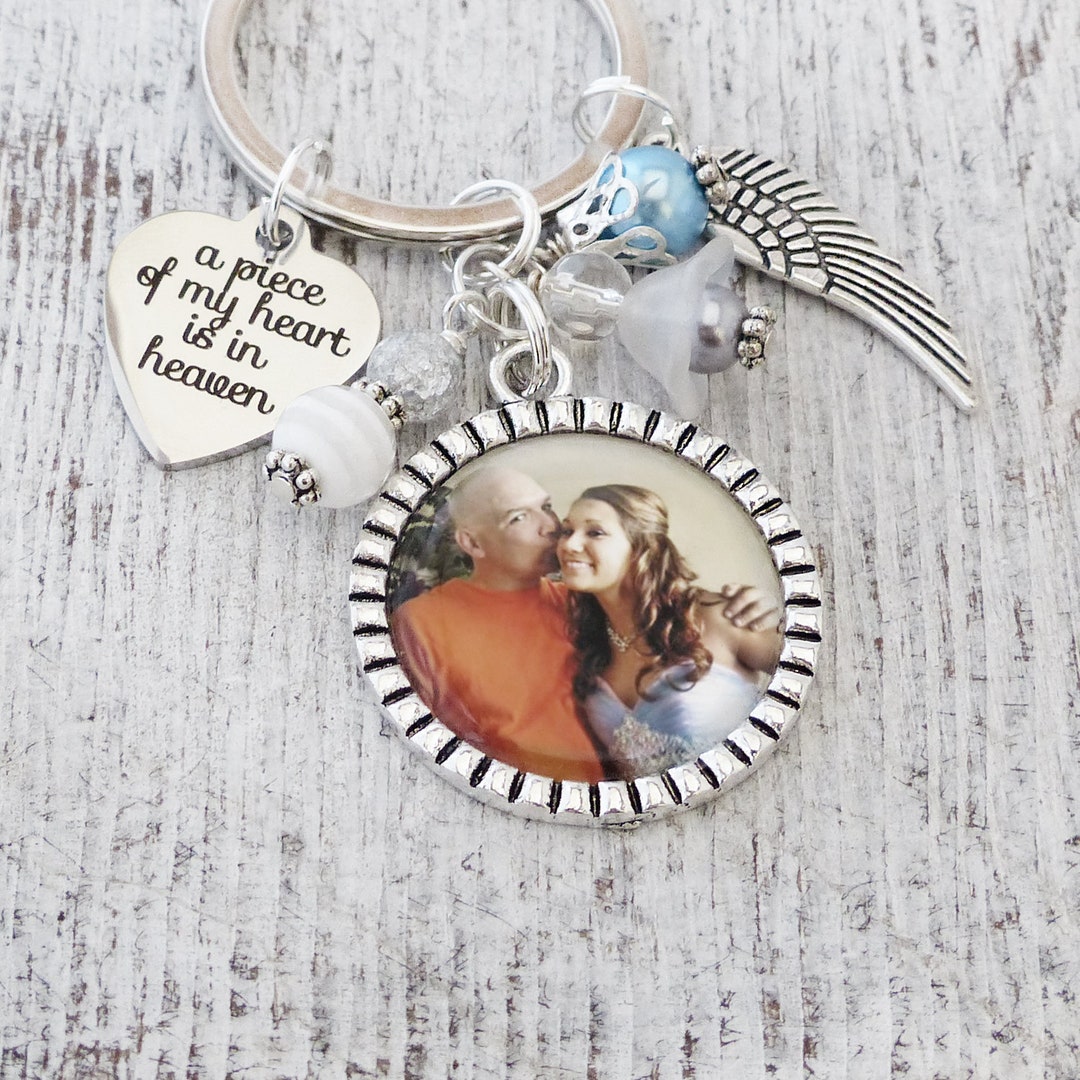 Photo Memorial Keychain, Photo Memory Gifts, Remembrance, Loss of Loved ...