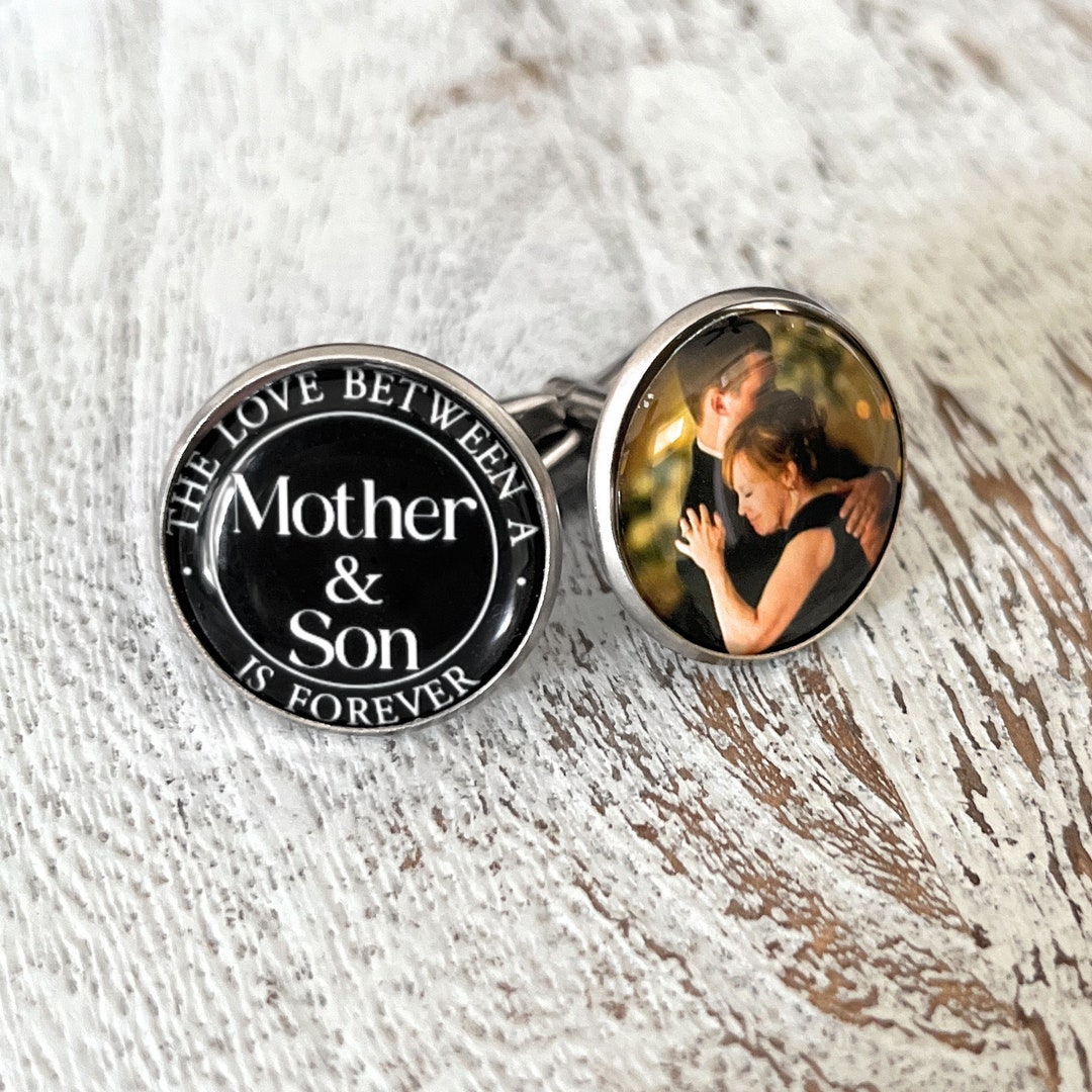 Cufflinks for Groom From Mother-custom Photo Cuff Links-wedding Gift ...