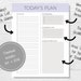 Daily Planner Printable Today's Plan Daily Schedule | Etsy