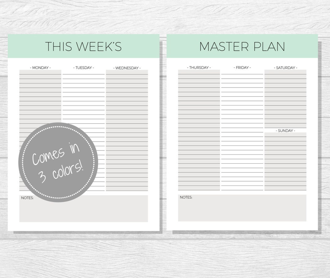 Weekly Planner Printable - 2022 Planner Pdf - Printable Organizer - to ...