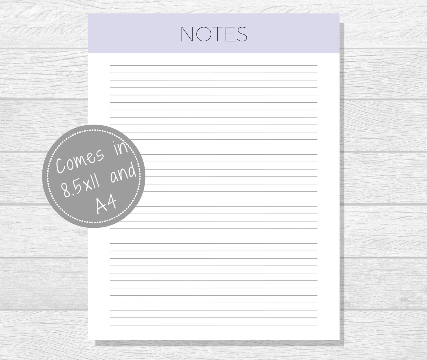 Notes Printable Notes Planner Notes Page Printable - Etsy