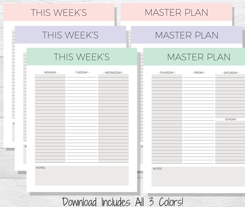 Weekly Planner Printable - 2022 Planner Pdf - Printable Organizer - to ...