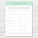 Weekly Fitness Planner Printable Fitness Tracker Health Planner Health ...