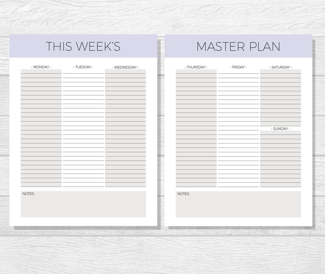 Weekly Planner Printable - 2022 Planner Pdf - Printable Organizer - to ...