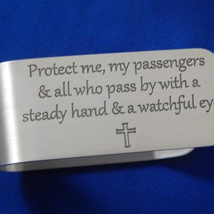 Engraved Aluminum Visor Clip, Protect All Visor Clip, New Driver, Car ...