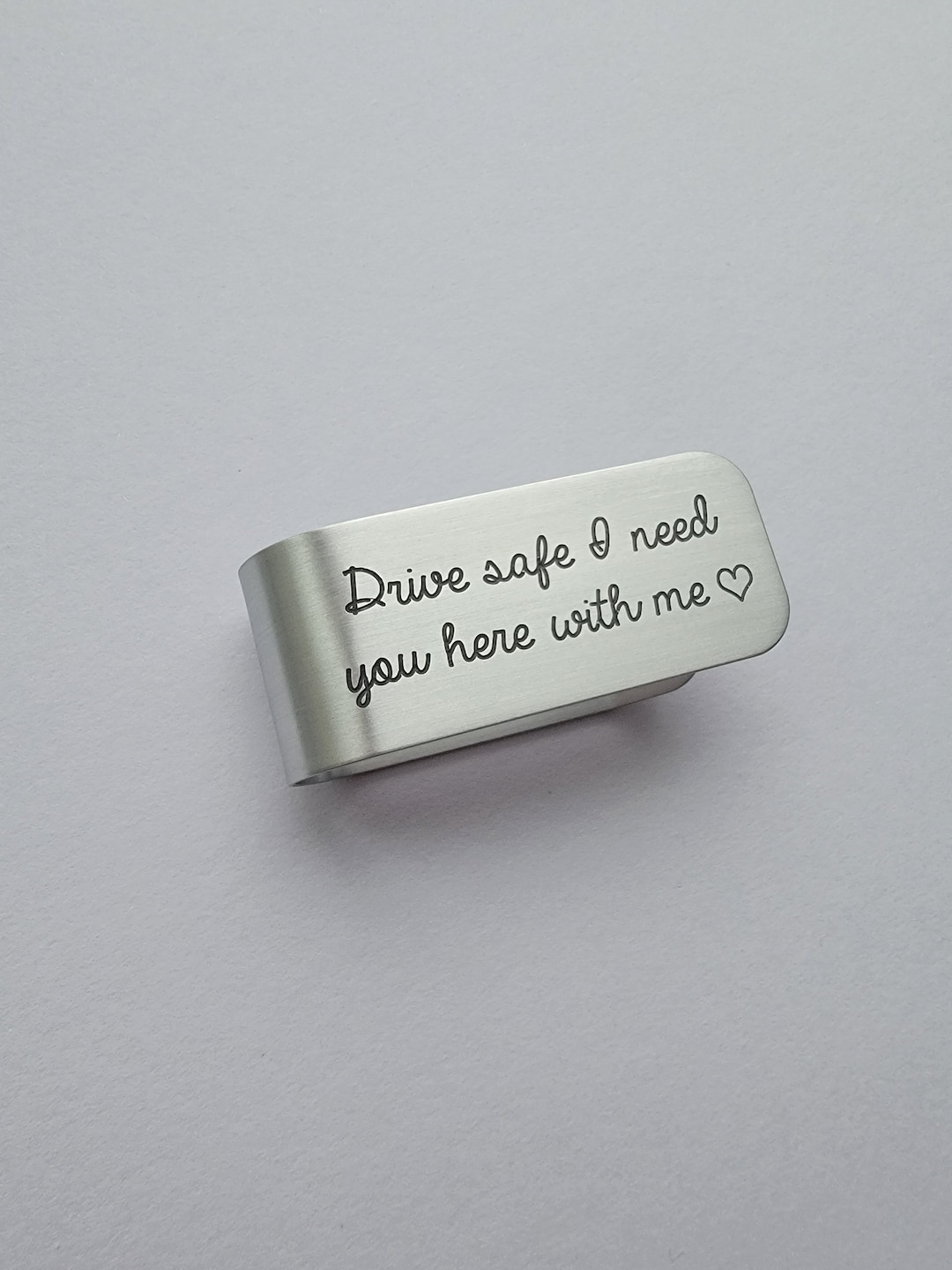 Engraved Aluminum Visor Clip, Drive Safe Visor Clip, New Driver, Car ...