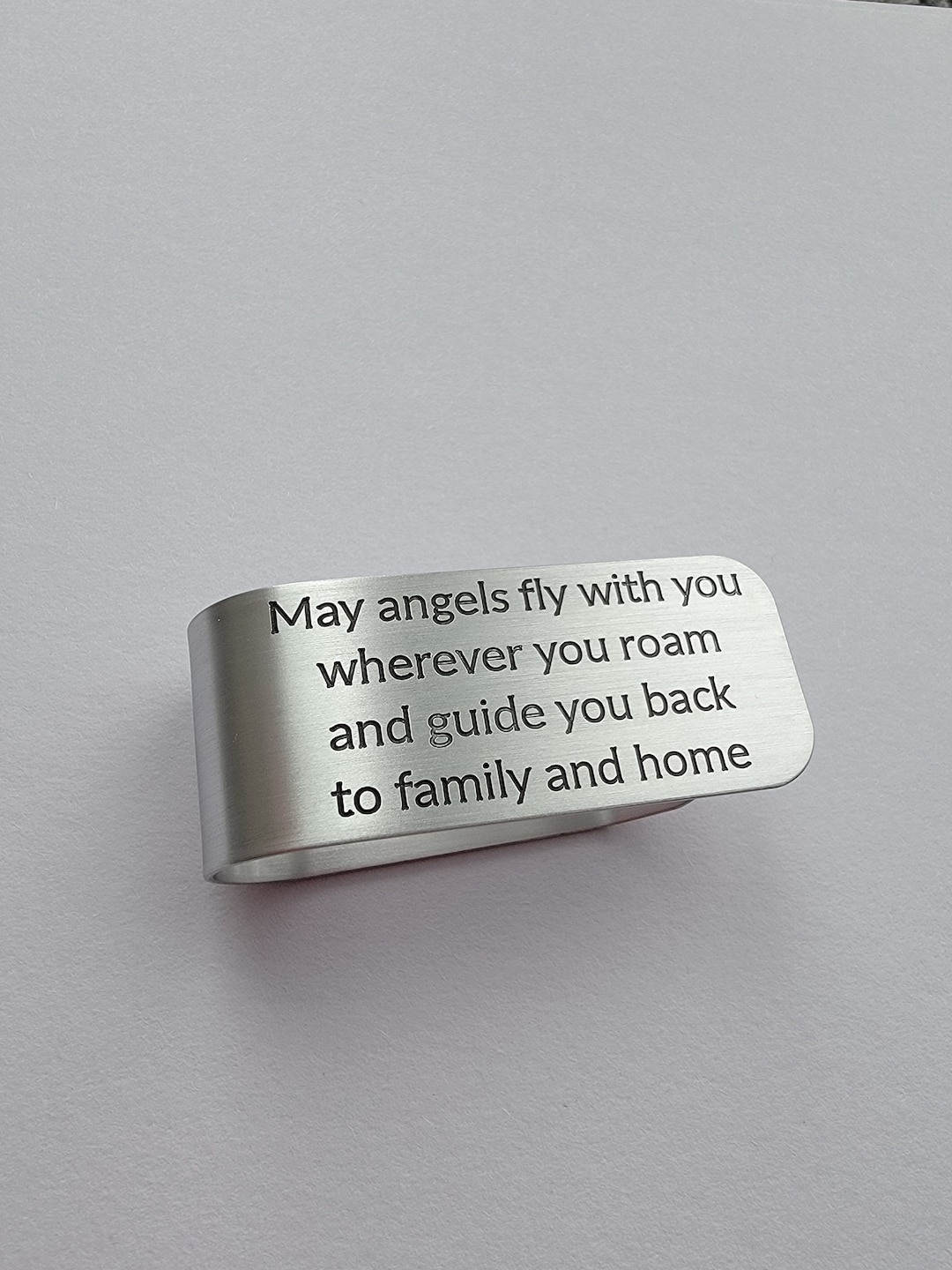 Engraved Aluminum Visor Clip, Safe Travels Visor Clip, New Driver ...
