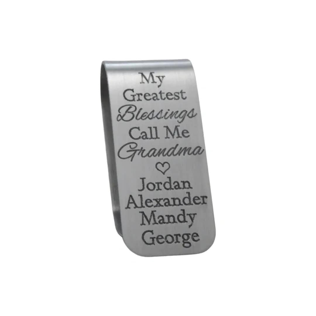 Grandma Car Visor Clip, Engraved Aluminum Visor Clip, Personalized ...