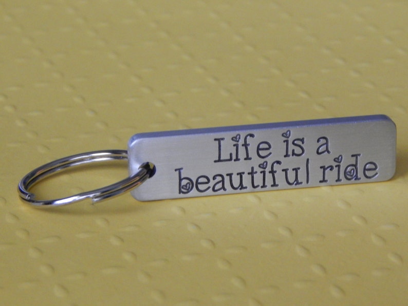 Engraved Keychain Aluminum Keychain Life is Beautiful New - Etsy Italia