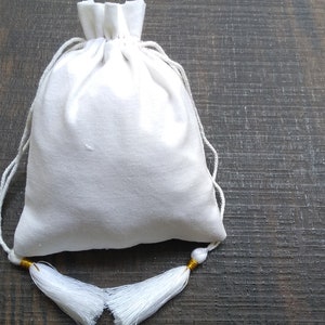 100 White Drawstring Pouch, Custom Jewelry Pouches Cotton Jewelry ...