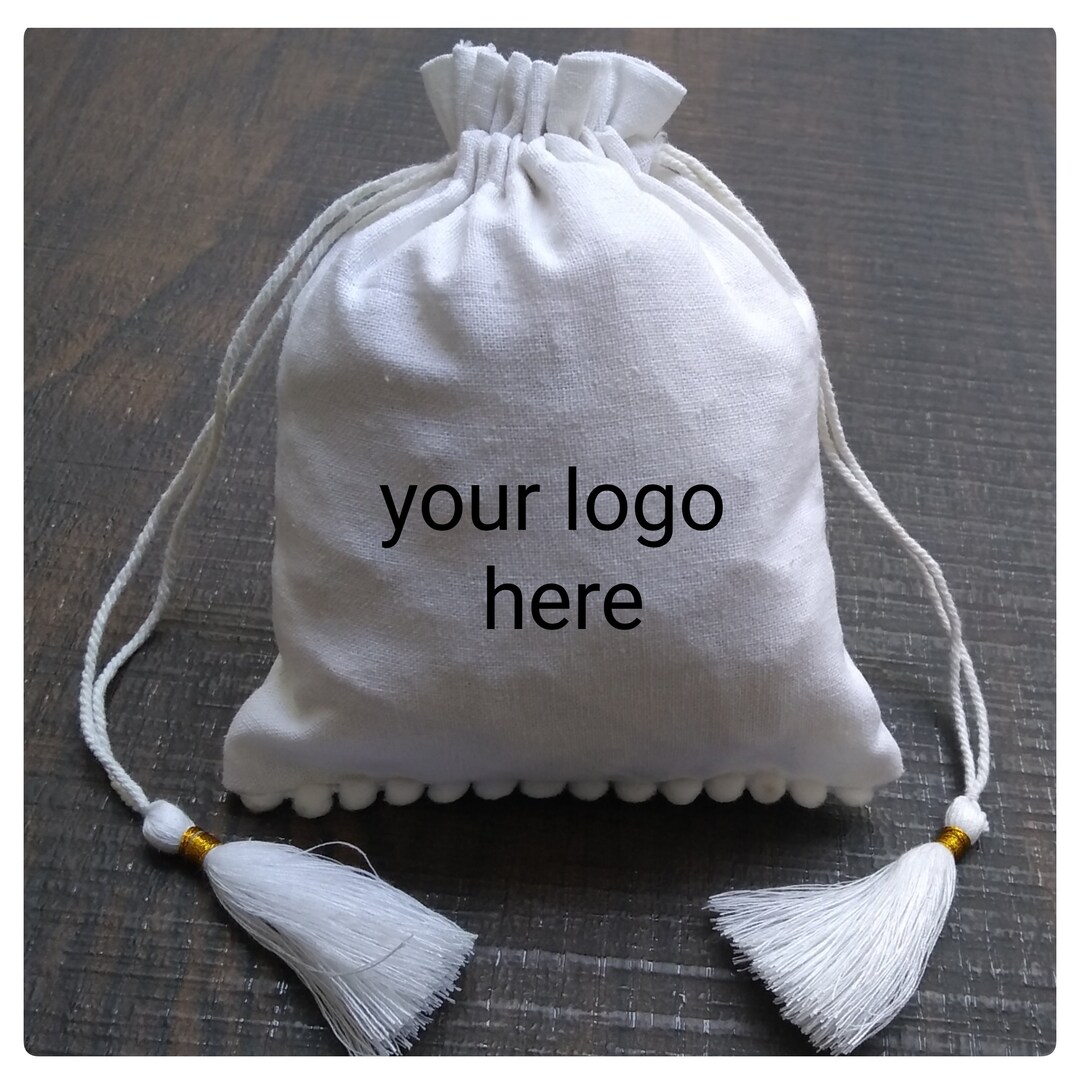 100 White Drawstring Custom Jewelry Pouches Cotton Jewelry - Etsy