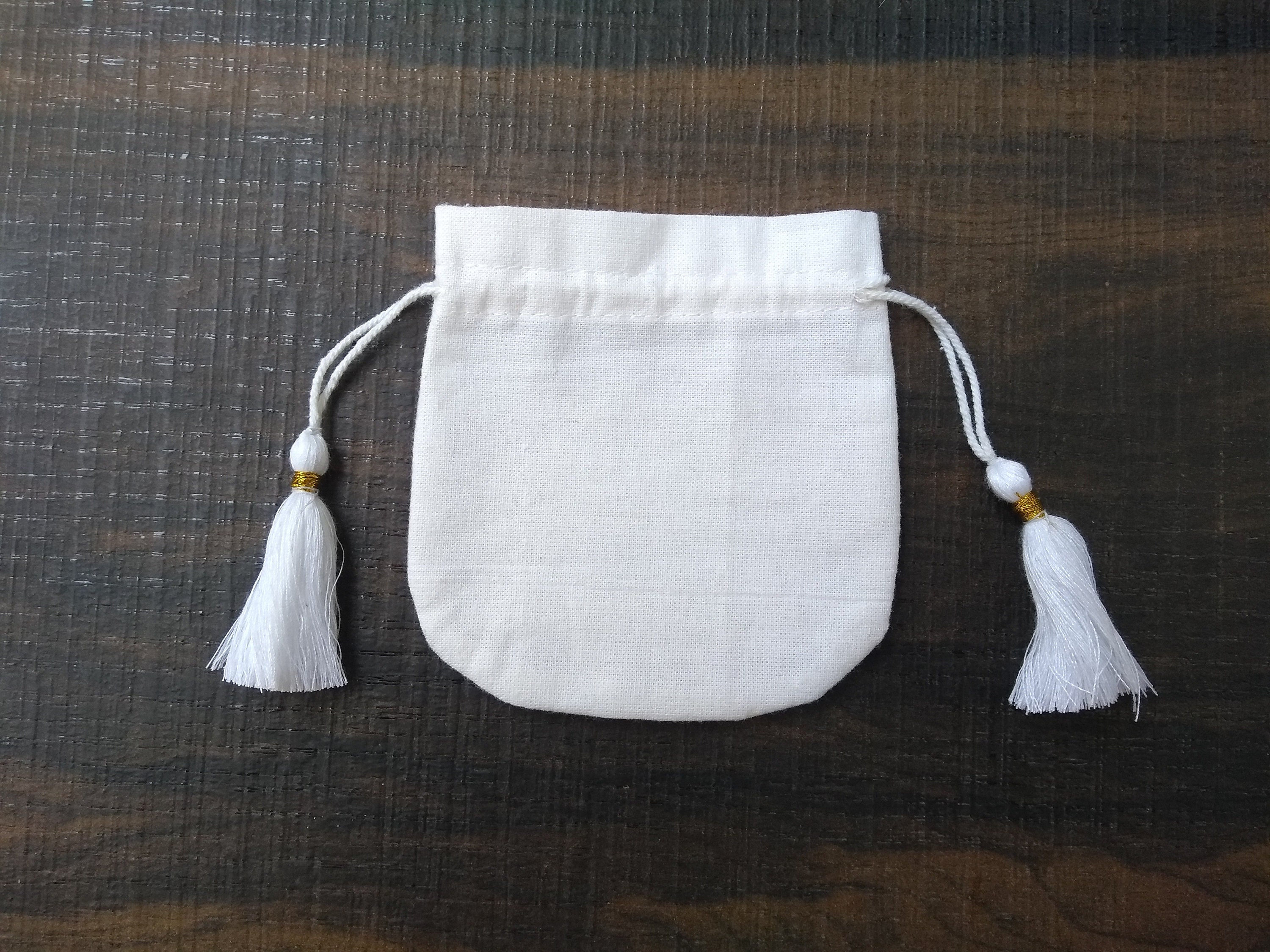 100 jewelry pouch with round shape gold touch tassel custom | Etsy