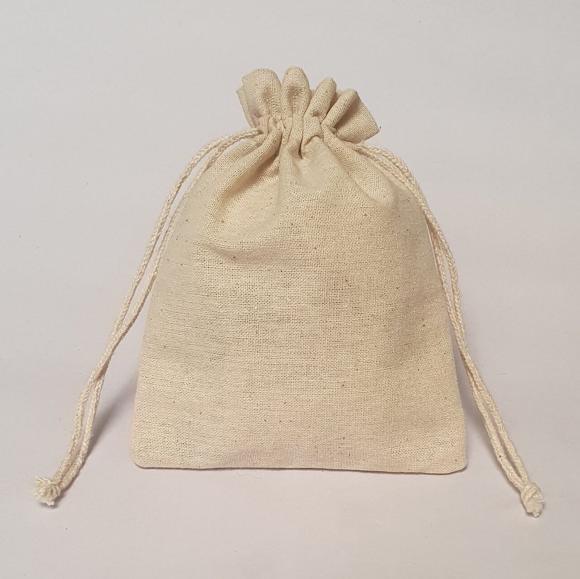 Set of 100 Organic Cotton Drawstring Bags: Custom Logo Available - Etsy