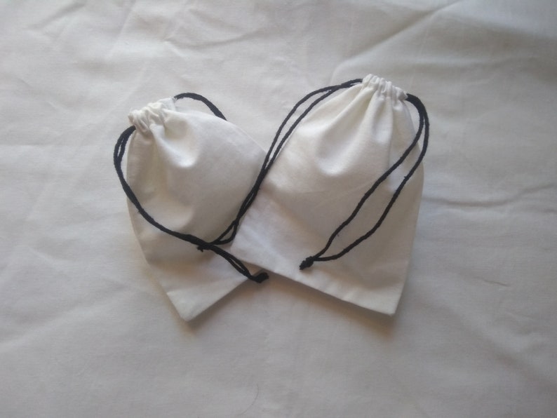 500 Drawstring White Cotton Jewelry Pouches Coin Bags With - Etsy