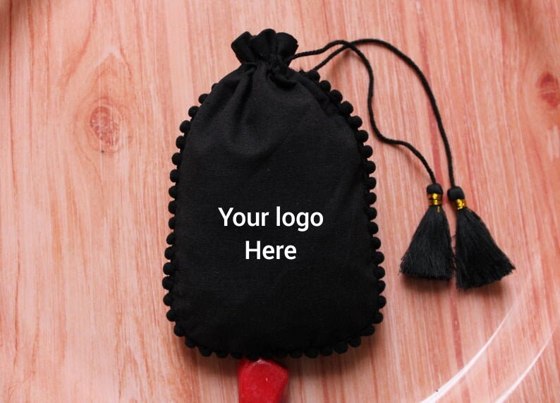 100 black Drawstring Cotton Pouch Jewelry pouches Coin | Etsy