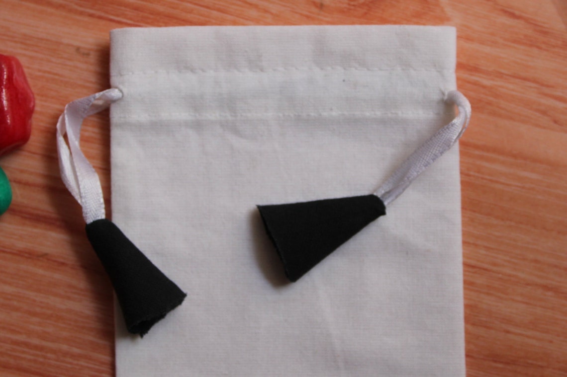 100 Drawstring White Cotton Pouches Satin Ribbon With Black | Etsy