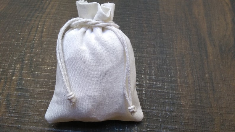 100 White Drawstring Custom Cotton Bags With White Cotton - Etsy
