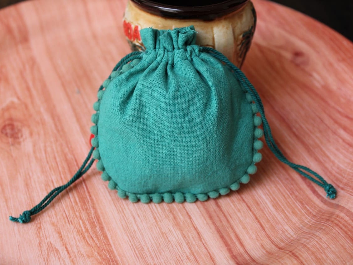 100 Custom Cotton Round Pouches, Jewelry Gift Bags, Custom Party ...