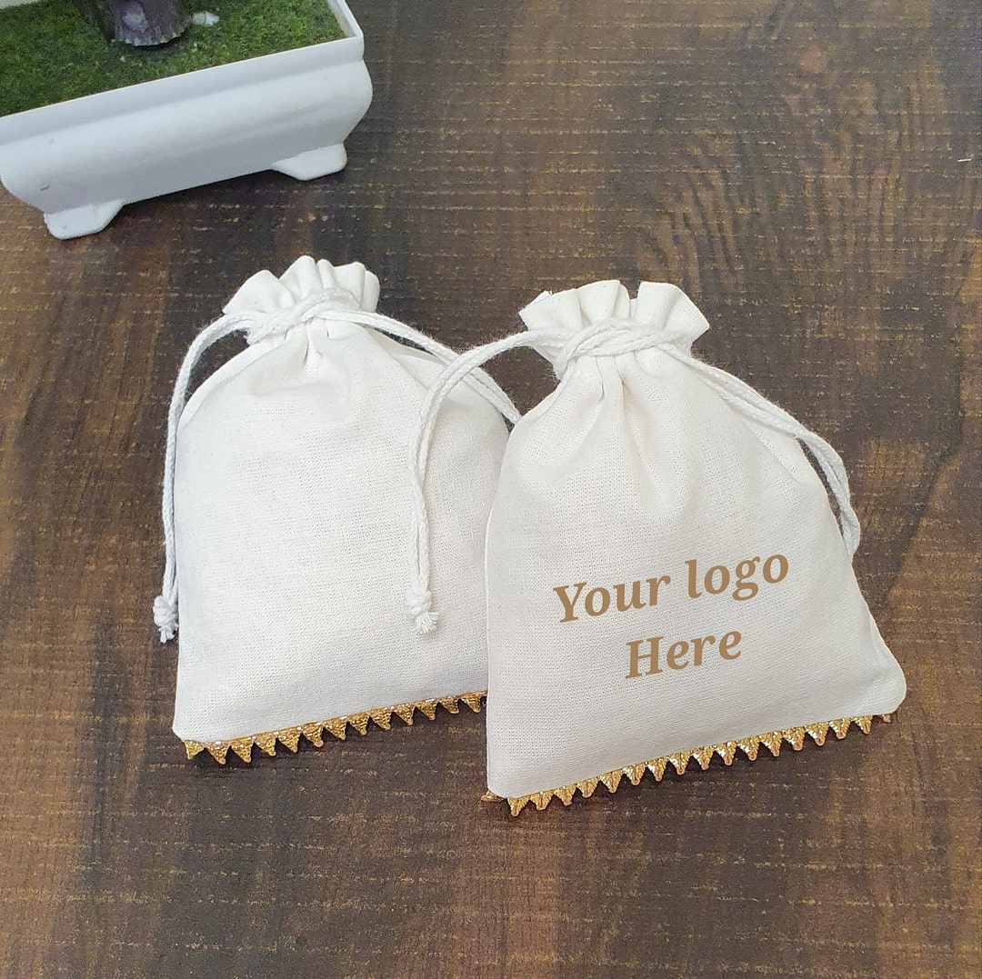 100 White Cotton Drawstring Bags, Drawstring Bags, Cotton Bags, Custom ...