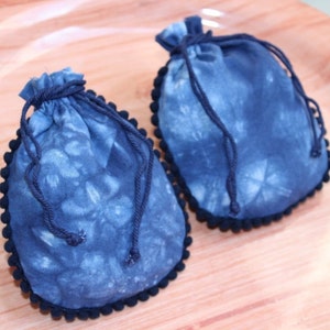 100 Blue Drawstring Tie Dye Personalized Jewelry Pouch, Jewelry ...