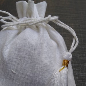 100 White Drawstring Pouch, Custom Jewelry Pouches Cotton Jewelry ...