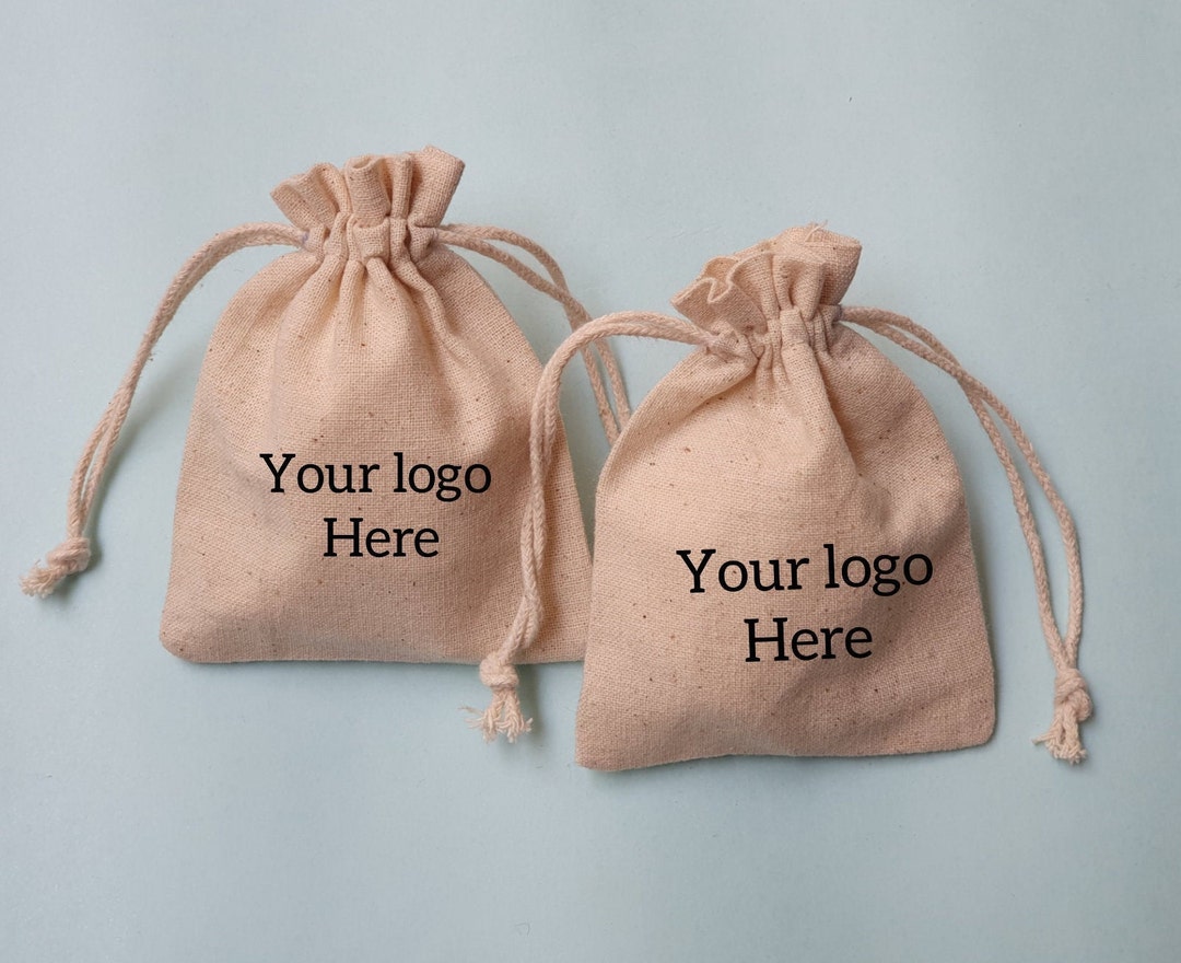100 Natural Cotton Drawstring Pouch Custom Logo Bags Cotton - Etsy