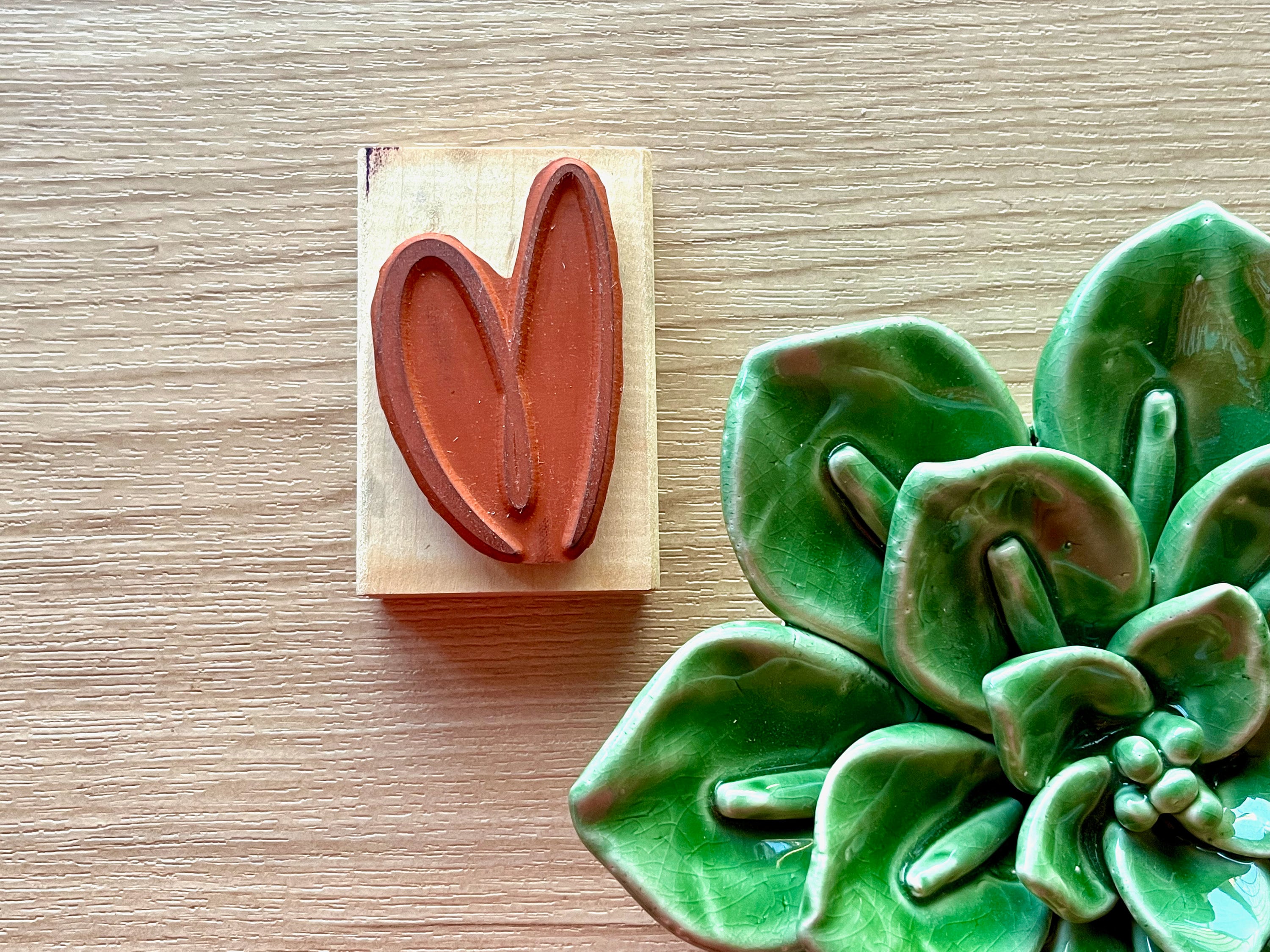 Vintage Rubber Stamp Heart Design Valentine's Day Love Theme Sketch ...