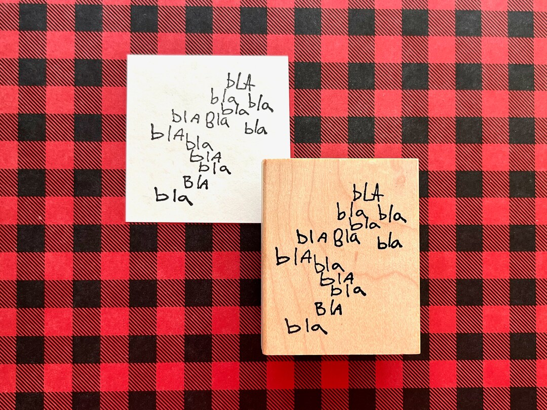 Vintage Rubber Stamp Bla Bla Bla Word Saying Made by - Etsy