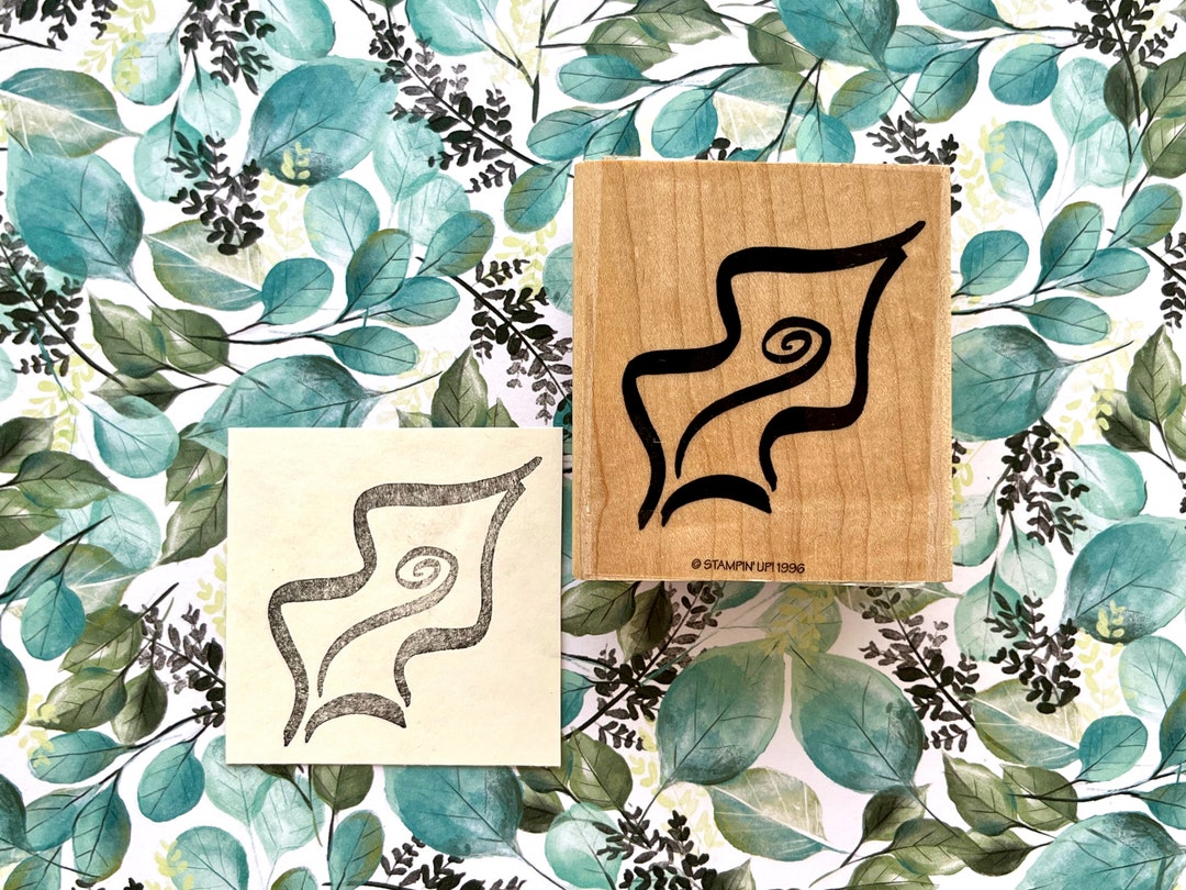 Vintage Leaf Rubber Stamp - Hand Drawn Floral Foliage, 1996 - Etsy