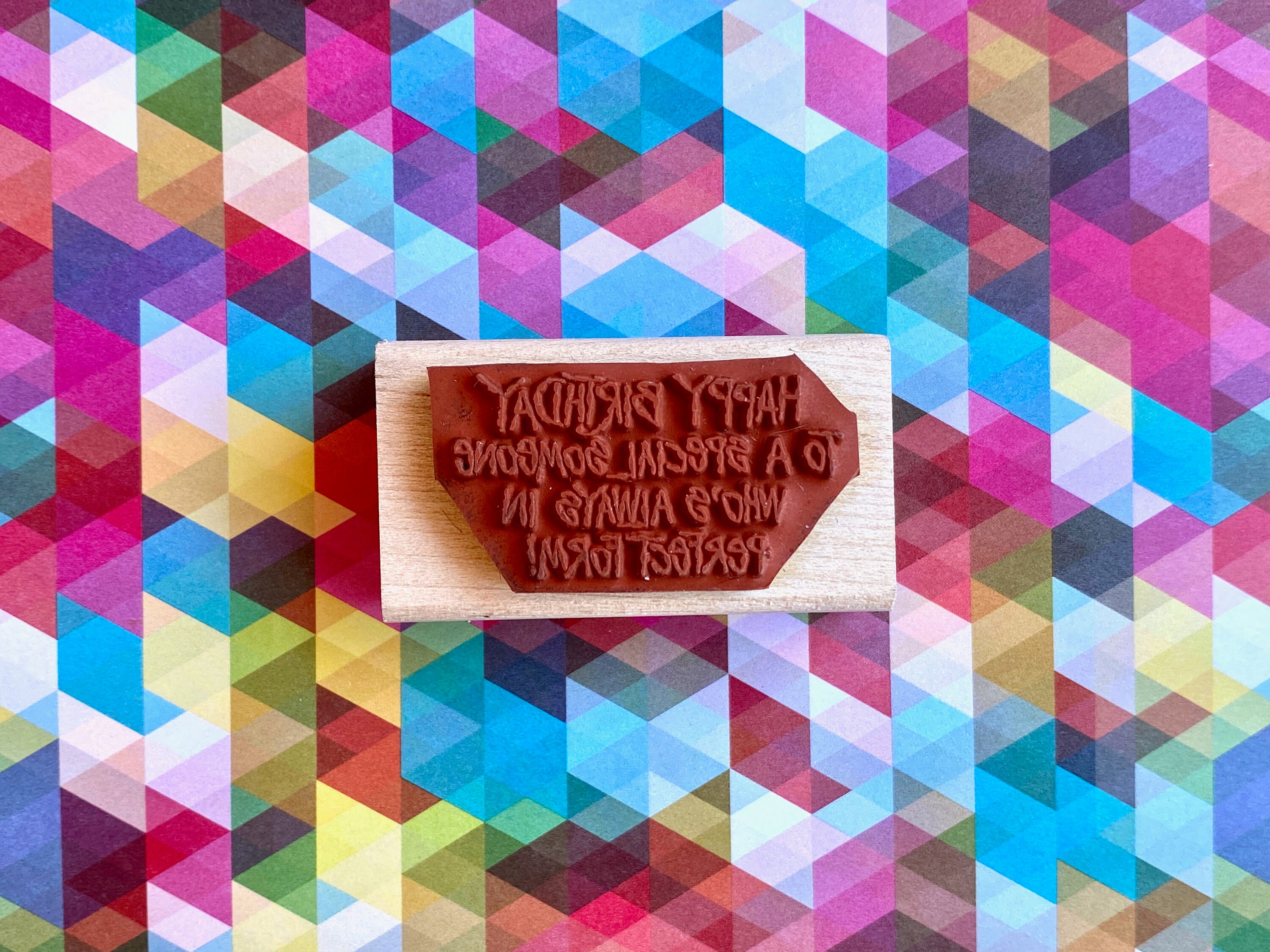 Set of Two (2) Vintage Rubber Stamps Friendship & Happy Birthday Theme ...