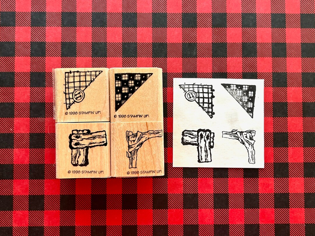 Vintage Stampin up Rubber Stamps, Triangle Corner Design, Set of 4 - Etsy