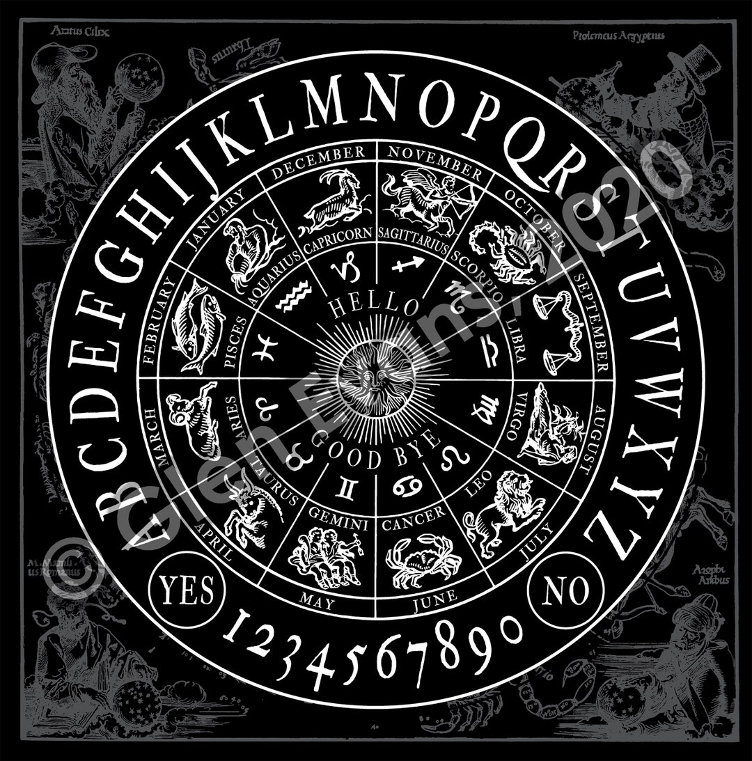 Instant Download Astrological Black Spirit Board (talking Board, Ouija ...